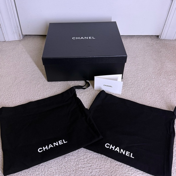 CHANEL | Other | Chanel Empty Box Two Chanel Dust Bags Chanel Care ...